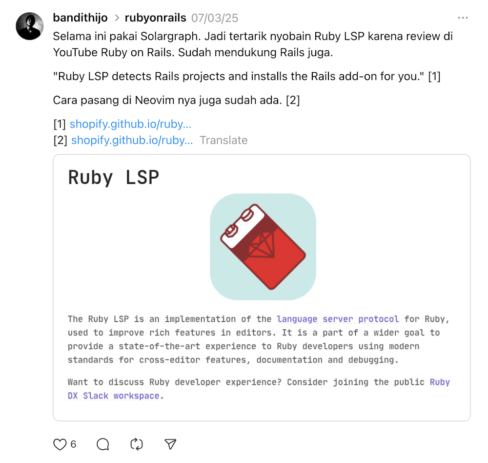 Setup Ruby LSP di Neovim | BanditHijo.dev